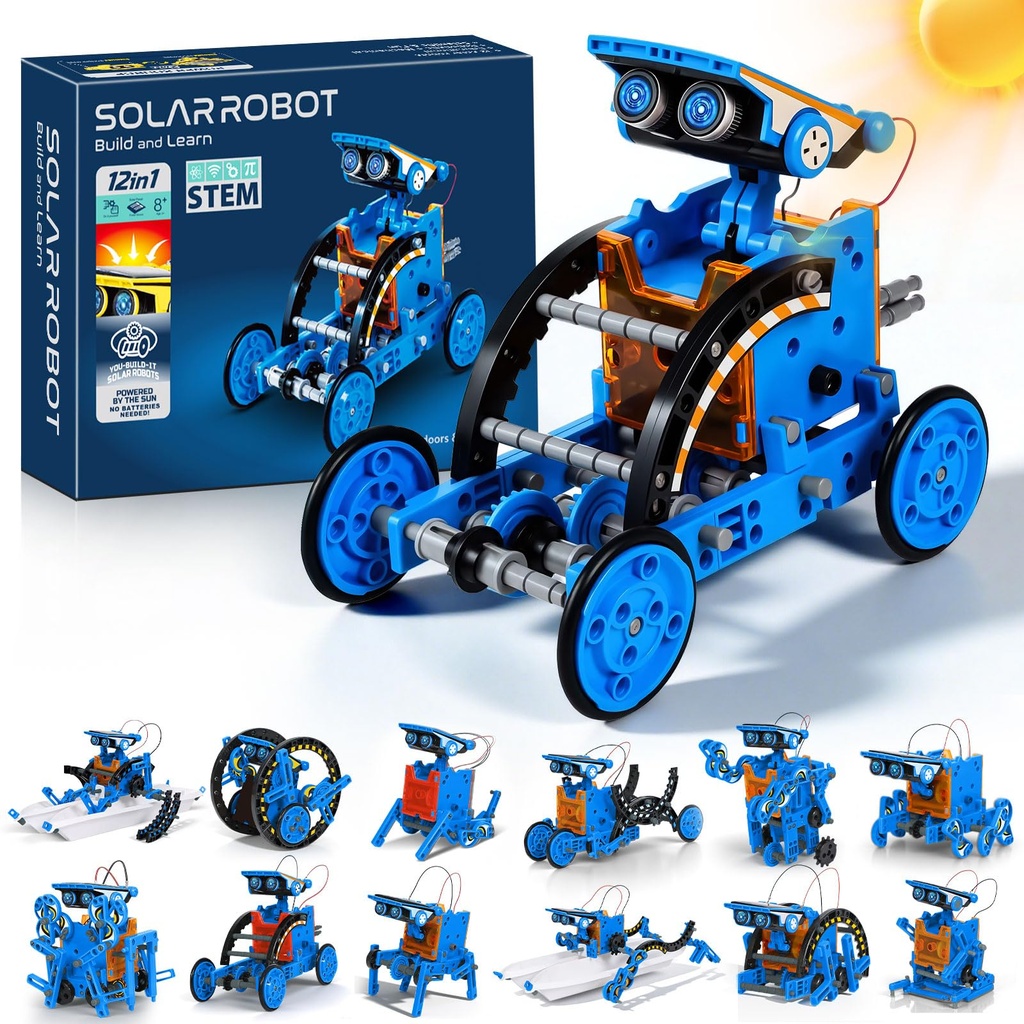 OMWay 12-in-1 Solar Robot Toys, STEM Educational Experiment DIY ...
